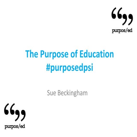Purpose of Education | PPTX