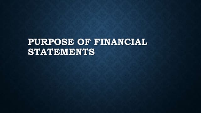 Financial reporting | PPTX