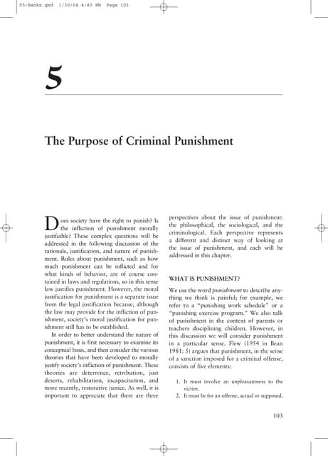 Why punish crime? Justify the theories of punishment. | PPT