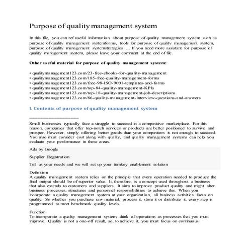 Boeing quality management system | DOCX