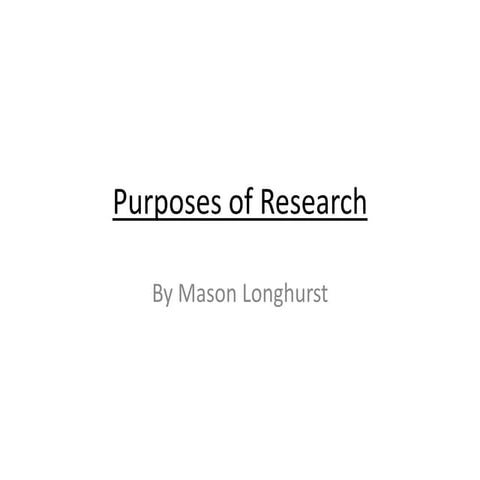 Purposes of research | PPTX
