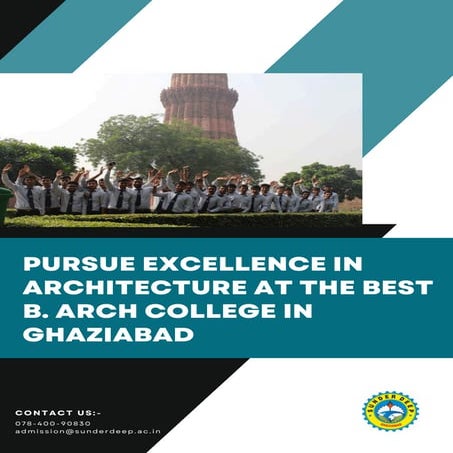 Pursue Excellence in Architecture at the Best B. Arch College in ...