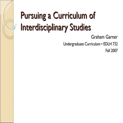 Interdisciplinary Approach | PPTX