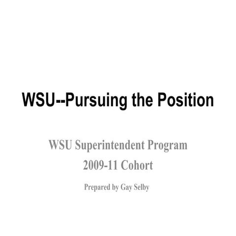 Pursuing the position september | PPT
