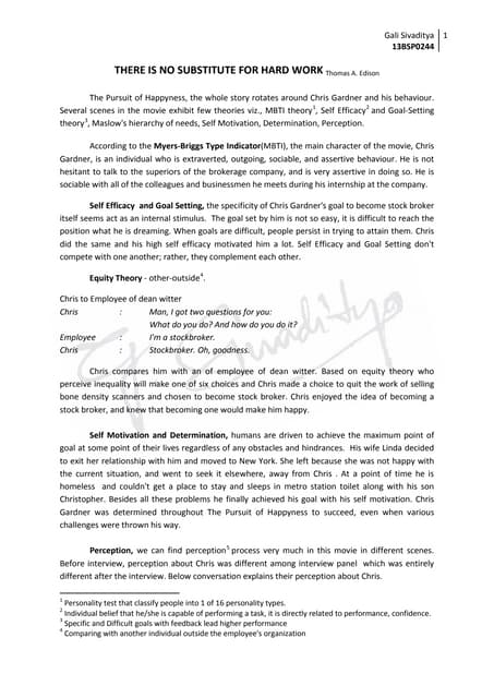 Movie Analysis - The Pursuit of Happyness | PDF | Business | Business ...