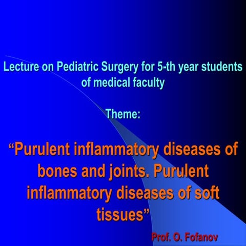 Purulent diseases | PPTX