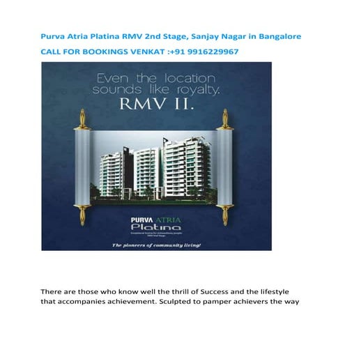 Purva atria platina rmv 2nd stage | PDF