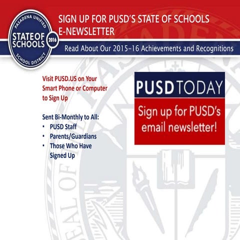 2016 PUSD State of Schools Power Point Presentation | PPT