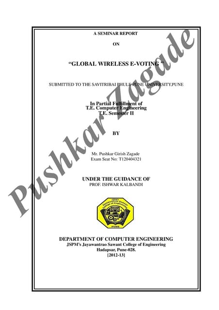 Global wireless e voting powerpoint presentation | PPT
