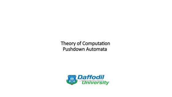 Push Down Automata (PDA) | TOC (Theory of Computation) | NPDA | DPDA | PPT