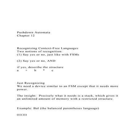 Pushdown Automatachapter 12recognizing Context Fdocx 2972