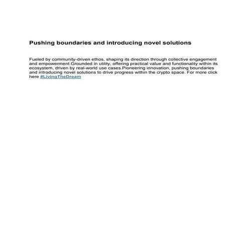 Pushing Boundaries And Introducing Novel Solutionsdocx