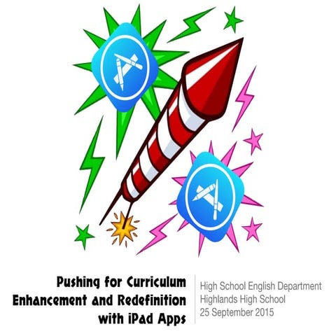 Pushing for Curriculum Enhancement and Redefinition with iPad Apps | PPT