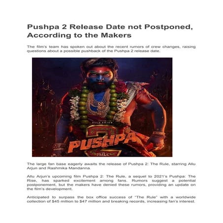 Pushpa 2 Release Date not Postponed According to the Makers.pdf