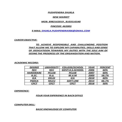 Pushpendra shukla | PDF