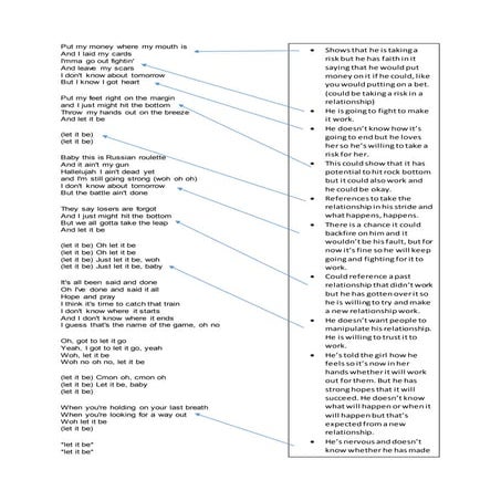 Lyric analysis | DOCX
