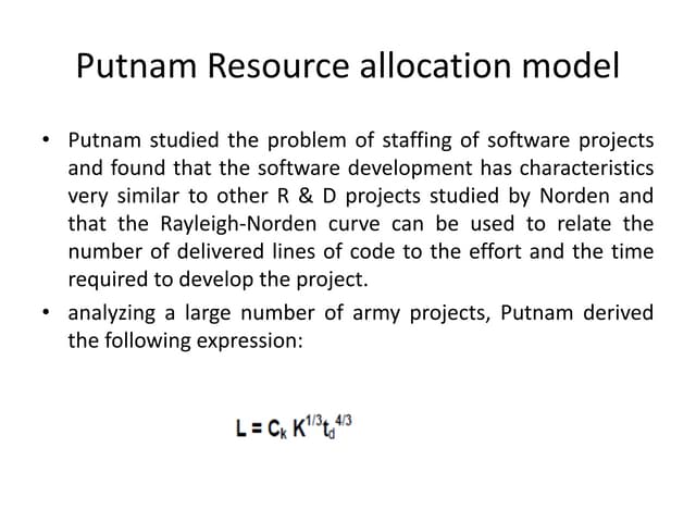 Putnam Resource allocation model.ppt Putnam Resource allocation model.ppt