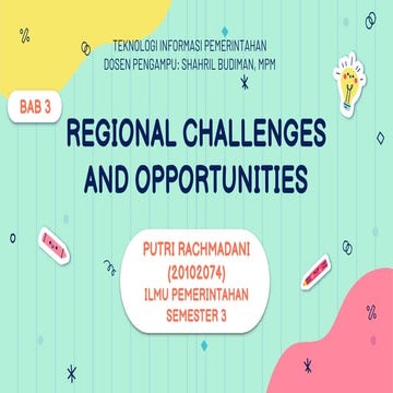 REGIONAL CHALLENGES AND OPPORTUNITIES | PPTX