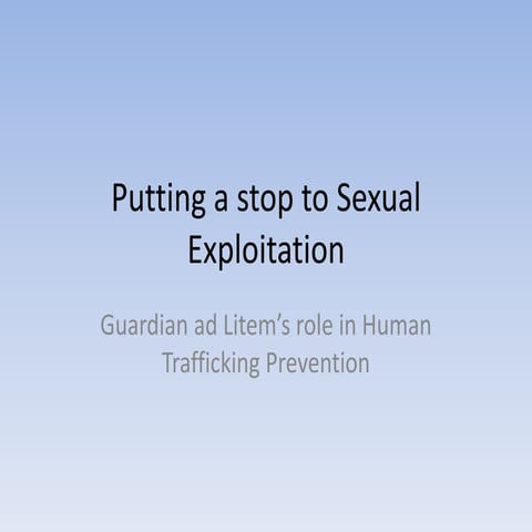 Putting a stop to sexual exploitation | PPTX