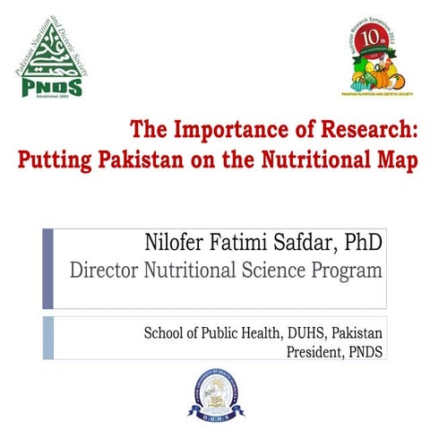 Putting Pakistan on the Nutrition Map 2013 | PDF