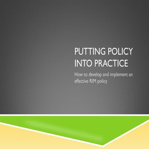 Putting policy into practice | PPT
