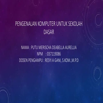 Pengenalan Komputer untuk SD | PPTX
