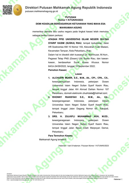 Memori pk iii edit | DOCX