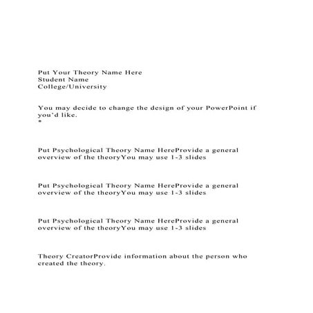 PSY111 Personality Theory Project Rubric – 100 PointsStudent Nam.docx