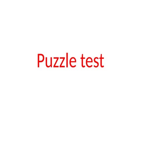 Mathematics Puzzle test (2-4-2015) PowerPoint | PPTX