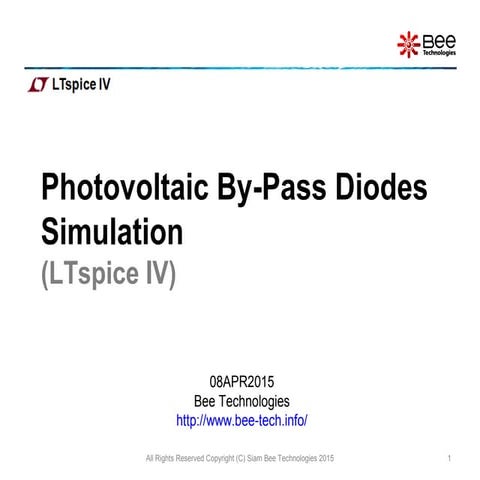 Photovoltaic By-Pass Diodes Simulation | PPT