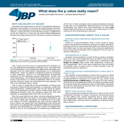 What does the p value really mean? | PDF