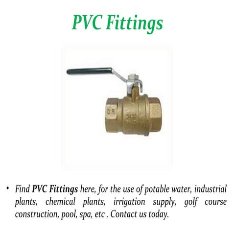 Pvc fittings | PPT