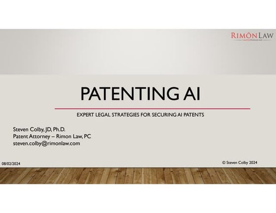 Anatomy of a Patent for Executives and Entrepreneurs | PPT