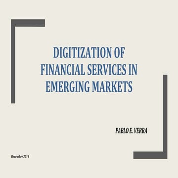 Digitization of Financial Services in Emerging Markets | PPT