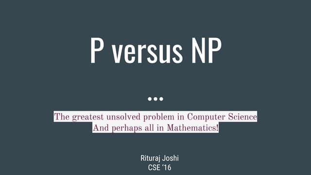 P versus NP | PPT P versus NP | PPT