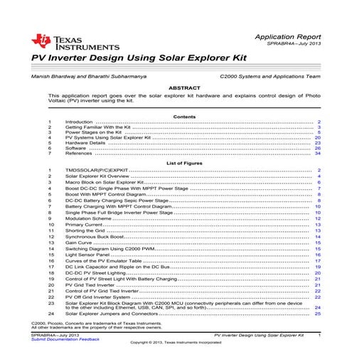 PV Inverter Design Using Solar Explorer Kit (Rev. A).pdf