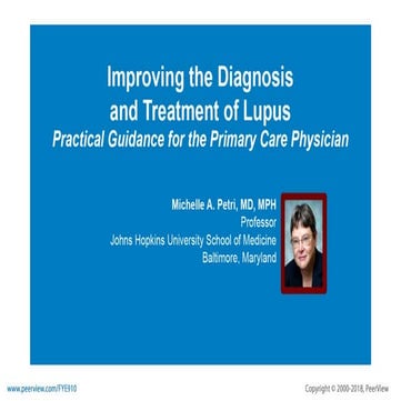 Improving the Diagnosis and Treatment of Lupus: Practical Guidance for ...