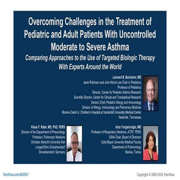 Overcoming Challenges in the Treatment of Pediatric and Adult Patients ...