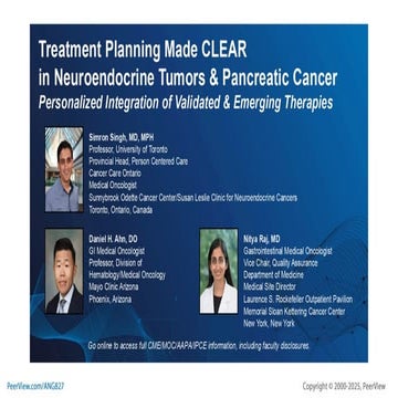 Treatment Planning Made CLEAR in Neuroendocrine Tumors & Pancreatic ...