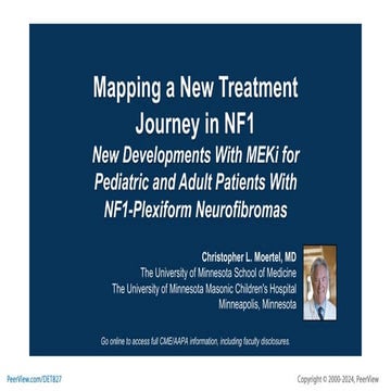 Mapping a New Treatment Journey in NF1: New Developments With MEKi for ...