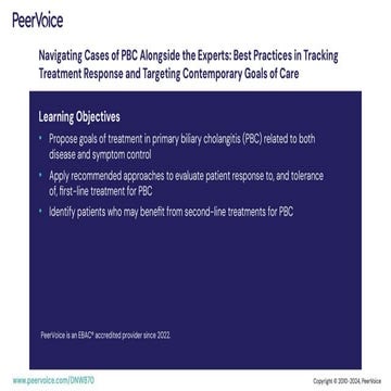 Navigating Cases of PBC Alongside the Experts: Best Practices in ...