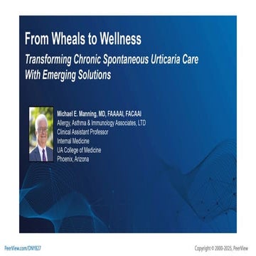 From Wheals to Wellness: Transforming Chronic Spontaneous Urticaria ...