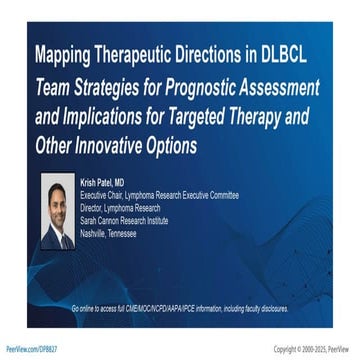 Mapping Therapeutic Directions in DLBCL: Team Strategies for Prognostic ...