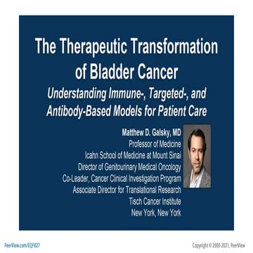 The Therapeutic Transformation of Bladder Cancer: Understanding Immune ...