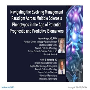 Navigating the Evolving Management Paradigm Across Multiple Sclerosis ...