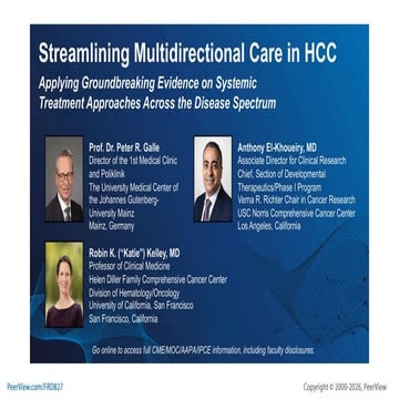 Streamlining Multidirectional Care in HCC: Applying Groundbreaking ...