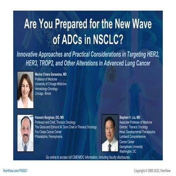 Are You Prepared for the New Wave of ADCs in NSCLC? Innovative Approaches and Practical ...