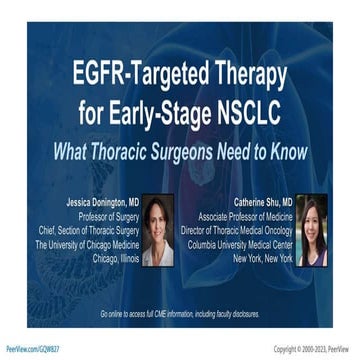 EGFR-Targeted Therapy for Early-Stage NSCLC: What Thoracic Surgeons ...