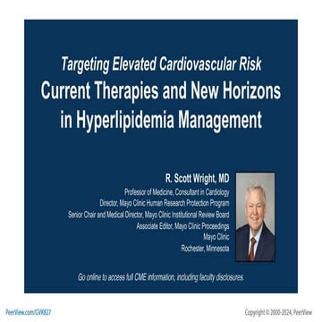 Targeting Elevated Cardiovascular Risk: Current Therapies and New ...