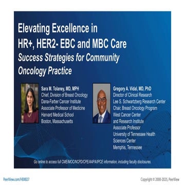 Elevating Excellence in HR+, HER2- EBC and MBC Care: Success Strategies ...